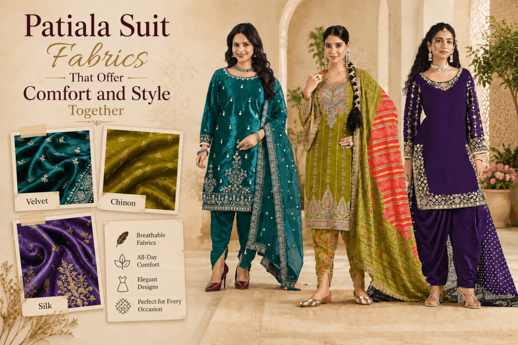 Patiala Suit Fabrics That Offer Comfort and Style Together